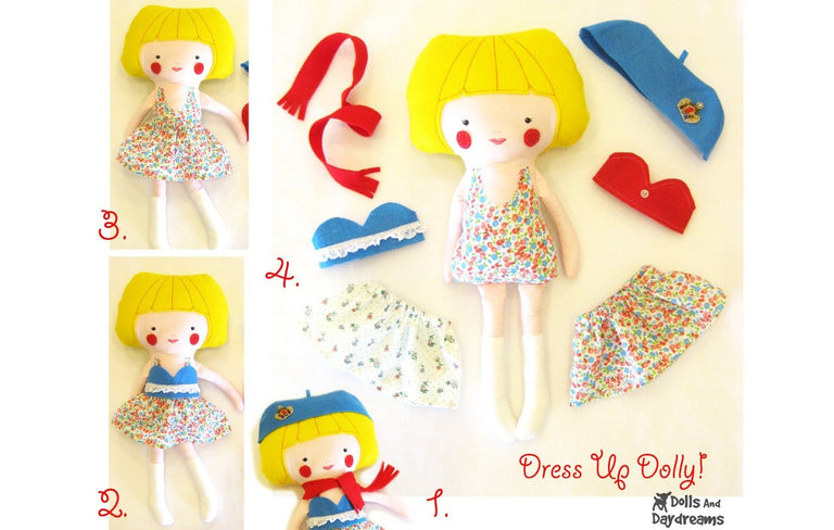 Dress Up Doll Sewing Pattern | Dolls And Daydreams