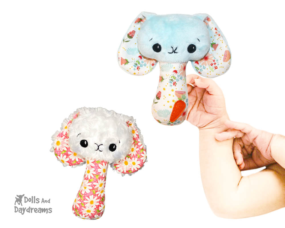 BFF Bunny Rattle Sewing Pattern | Dolls And Daydreams