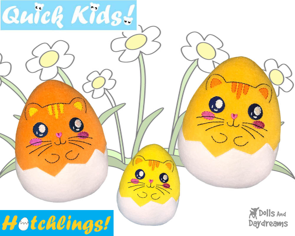 ITH Quick Kids Cat Hatchling Pattern | Dolls And Daydreams