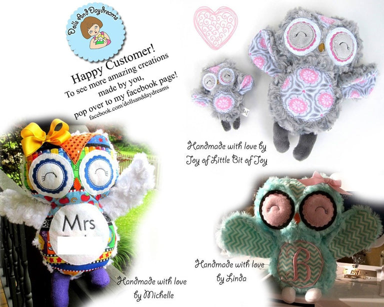 Embroidery Machine Owl Pattern | Dolls And Daydreams