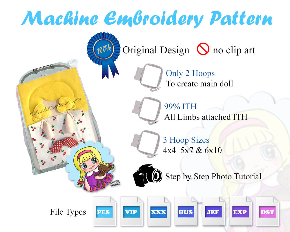 ITH Tiny Tike Pattern | Dolls And Daydreams