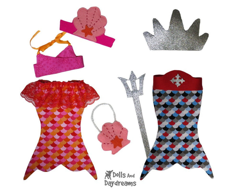 Mermaid Tail Sets Sewing Pattern | Dolls And Daydreams