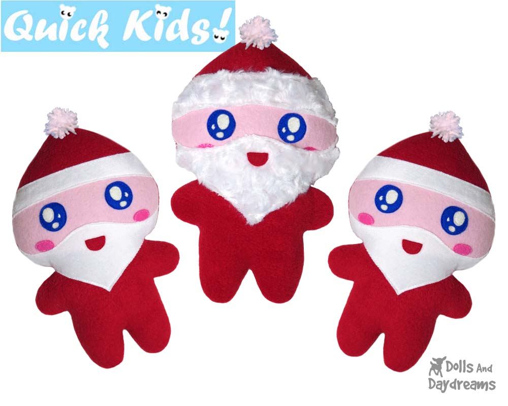 Quick Kids Santa Sewing Pattern | Dolls And Daydreams