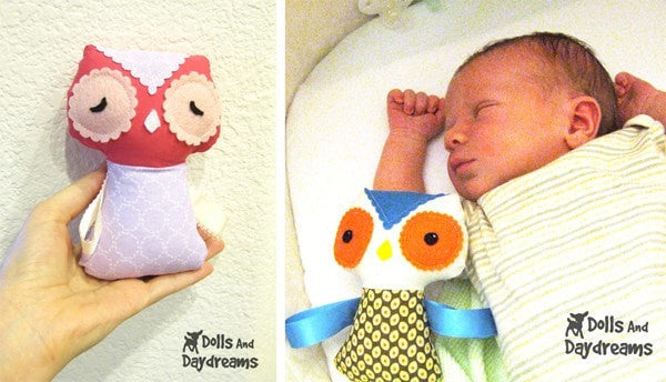Baby Owl Ribbon Tag Sewing Pattern | Dolls And Daydreams
