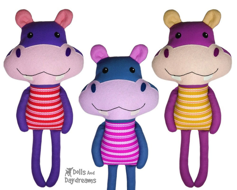 Hippo Sewing Pattern | Dolls And Daydreams
